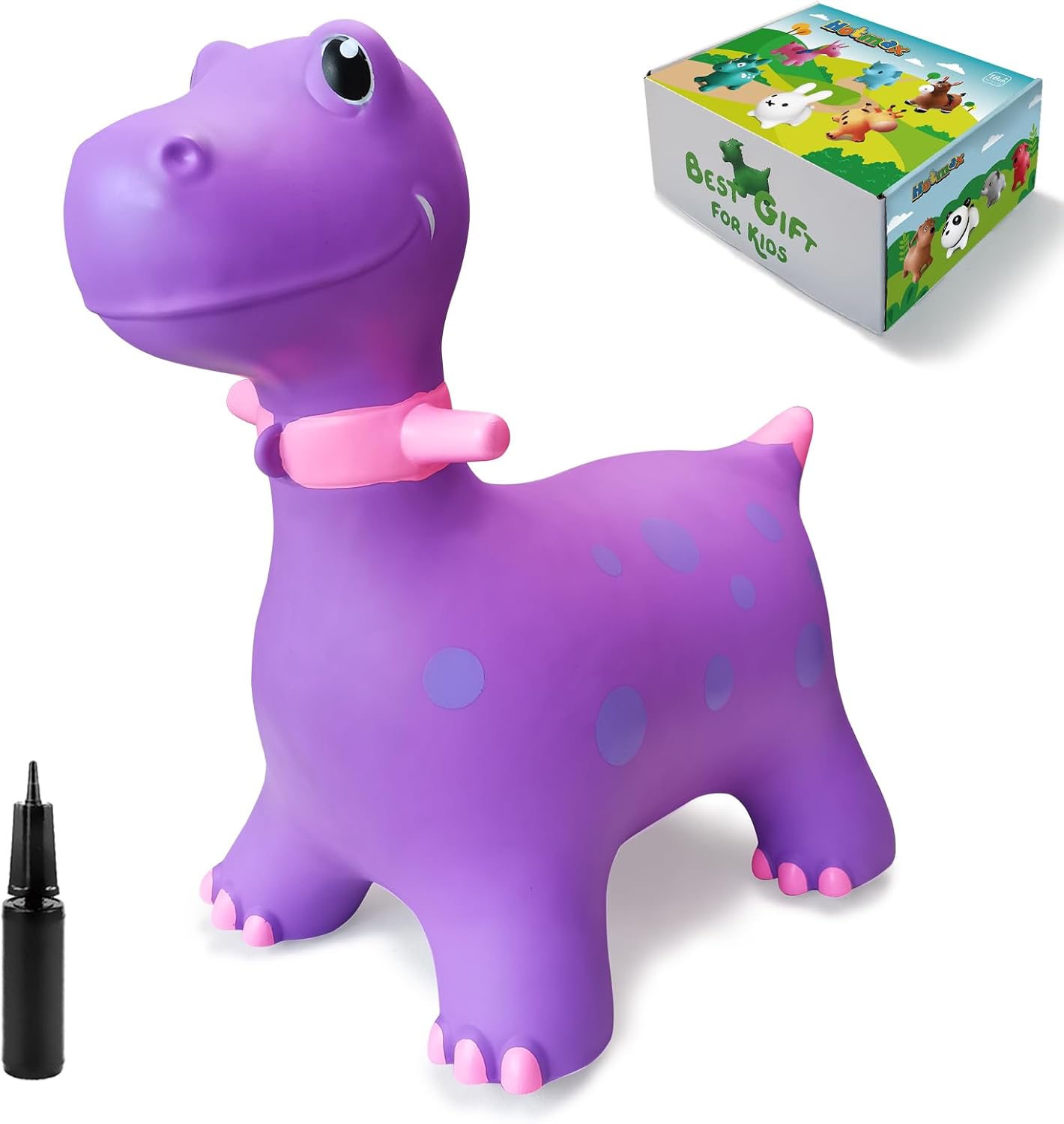 Amazon.com: HotMax Bouncy Horse, Dinosaur Hopper Toys for Kids ...