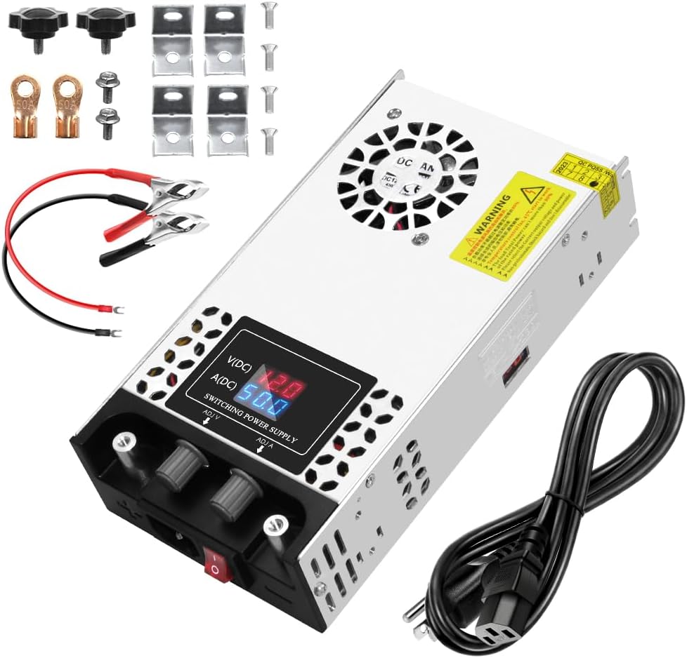 Amazon.com: SHNITPWR AC to DC Converter 600W Adjustable Variable Power Supply Universal 110V to ...