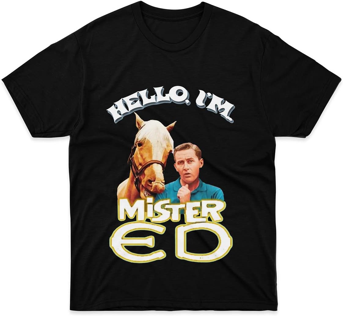 Mens Womens Tshirt Hello Im Mister Ed and Wilbur Post Talking Horse ...
