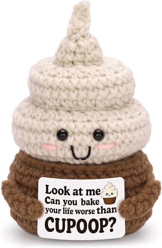 Amazon.com: GIFTIARA Positive Poo with Cupcake Shape, Emotional Support ...