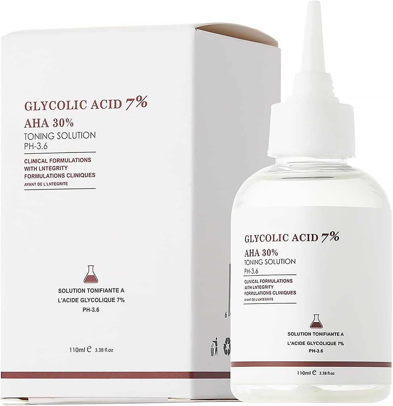 110ML 30% AHA Glycolic Acid 7% Face Serum - Toning Solution Face Serum ...