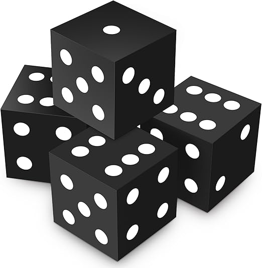 Amazon.com: Shappy 4 Pieces 3.5 Inch Foam Dice Cube Jumbo Dice with ...