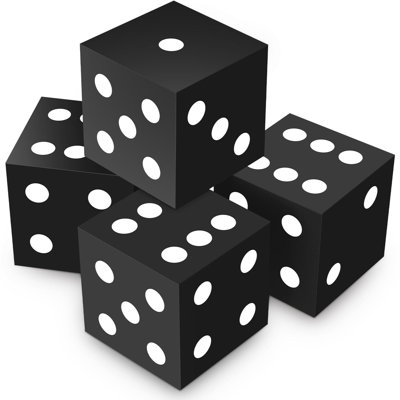 Jumbo Foam Dice Pattern Block Dice Yilloog 6-Piece Set - 3.15" Clear ...