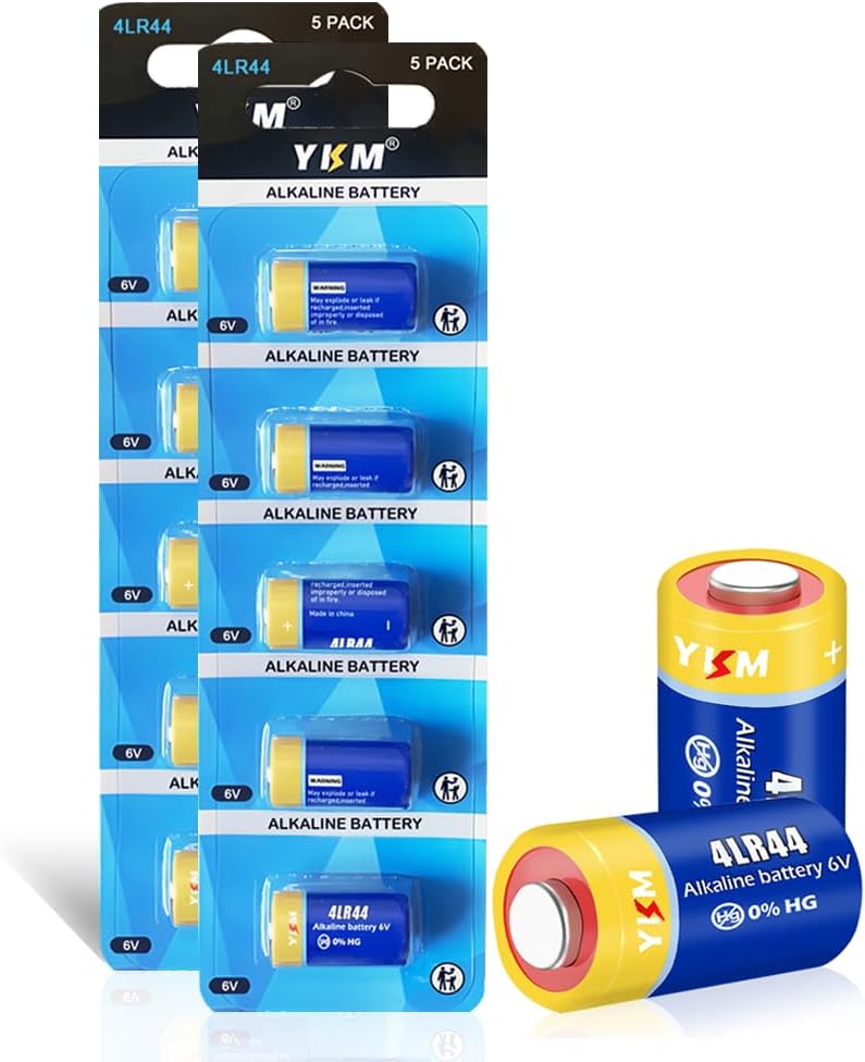 YKM 4LR44 - Batería alcalina de 6 V PX28A 476A A544 K28A L1325 para collares de perro, linterna ...