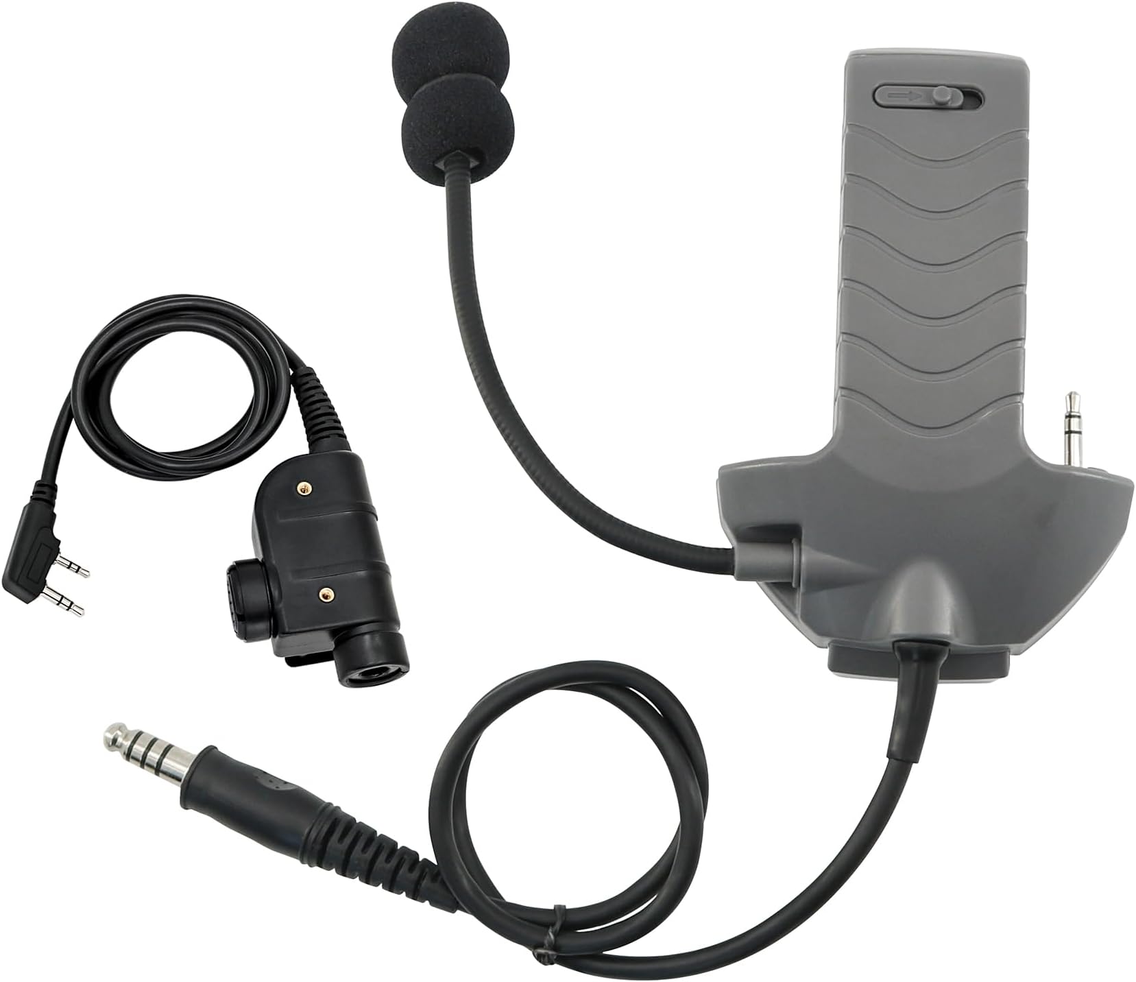 Amazon.com: Hearangel Boom Microphone/Ken 2 Pin PTT Kit Compatible with ...