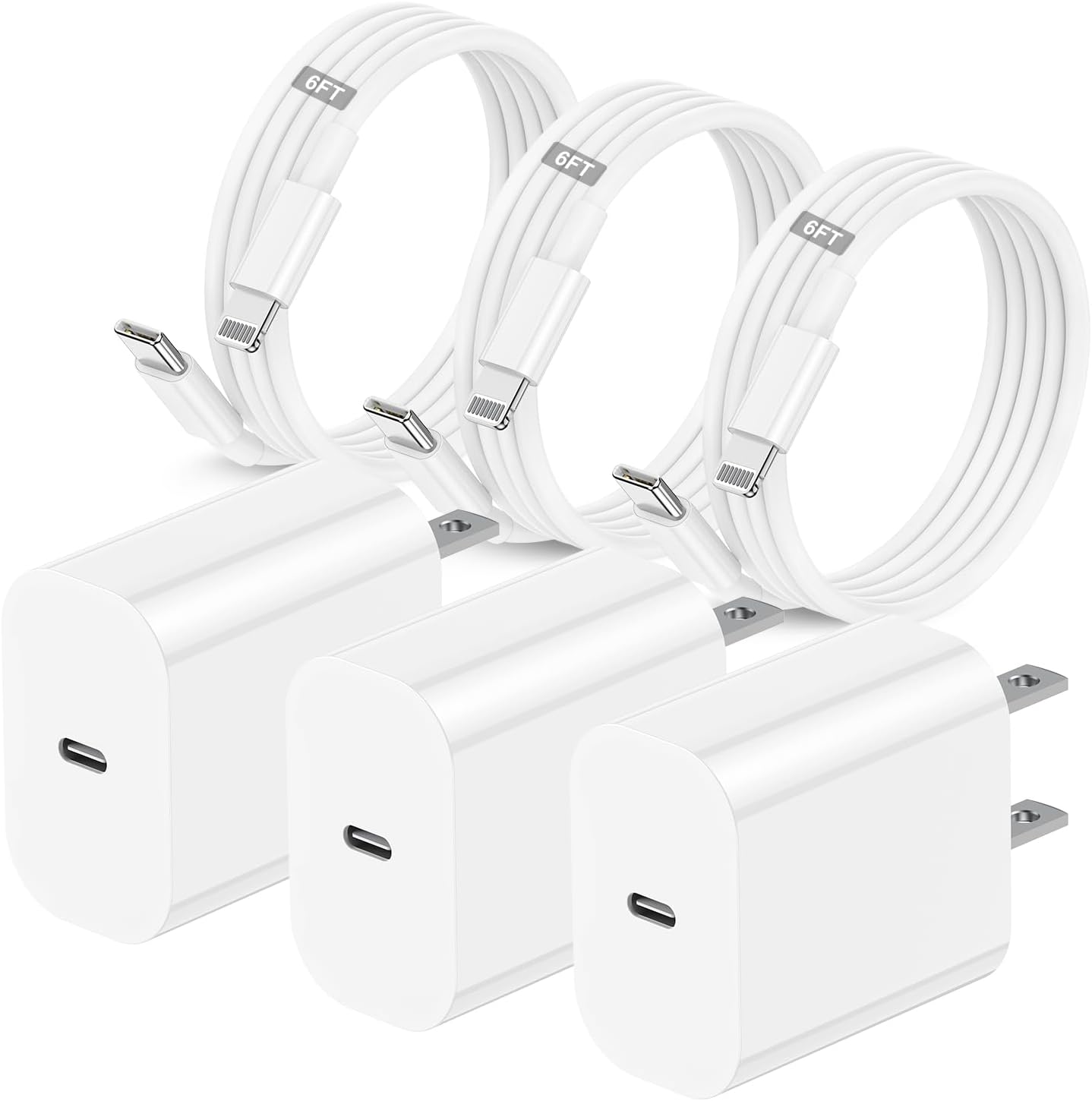 Amazon.com: HALIHALL [MFI Certified] i Phone Charger Block USB C Fast ...