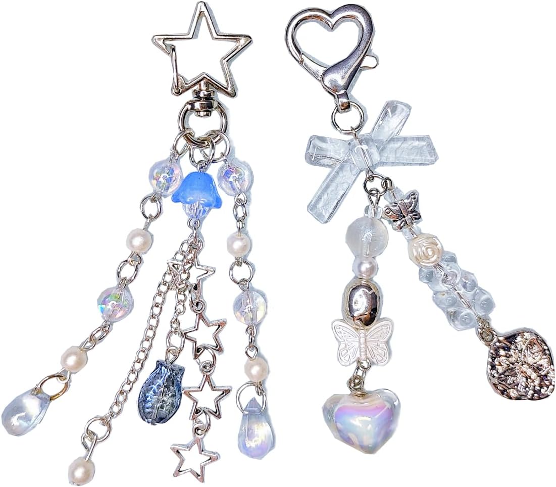 Y2K Aesthetic Jellyfish Butterfly Accessories Bear Keychain Cute ...