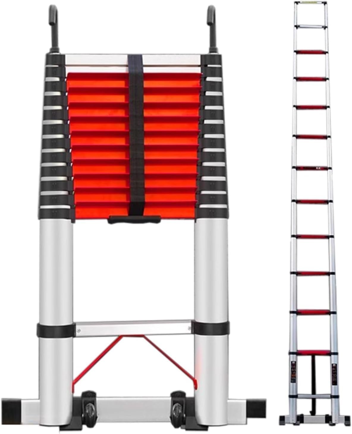 Amazon.co.jp: SAFWEL Ladder, Telescopic Ladder, Aluminum Black Tall ...