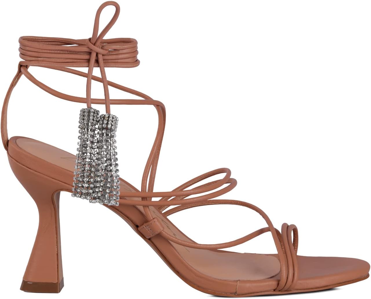 Amazon.com | Luiza Barcelos Women's Pink Glitter Waterfall Mid-Heel ...