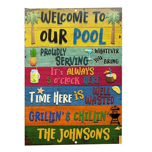 BUYTER Swimming Pool Sign Safety,Indoor Outdoor Swimming Pool ...