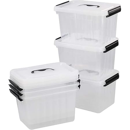 Amazon.com - Neadas 6 Quart Plastic Storage Containers with Lids and ...