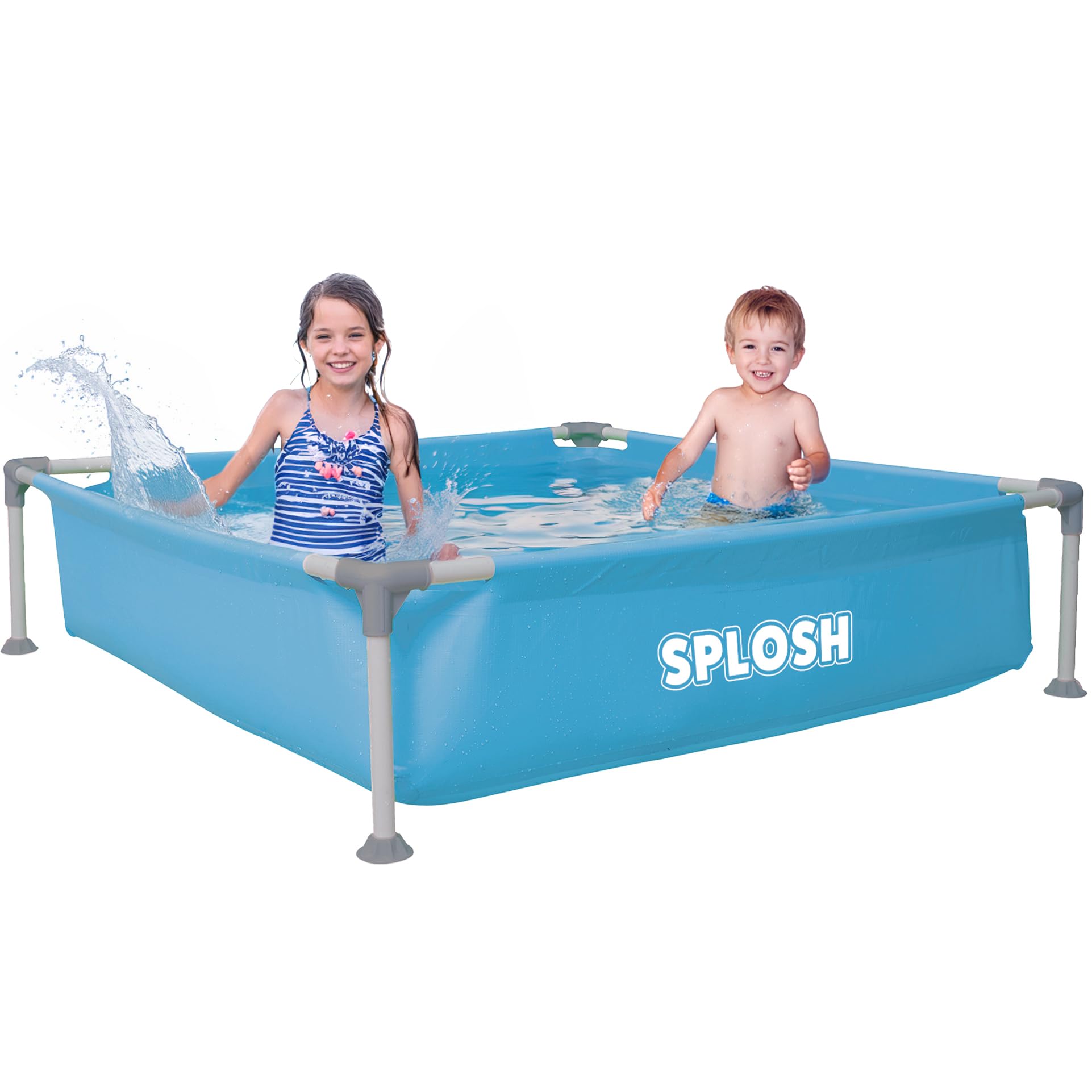 Splosh 4ft Mini Frame Pool - Kids Paddling Pool - Easy Setup Pool With ...