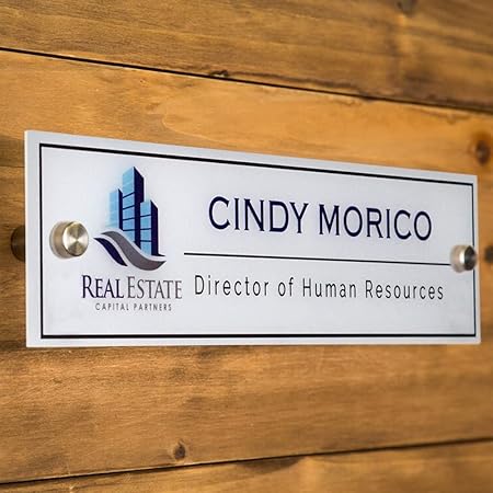 Amazon.com: Wall Sign Name Plate - 8x2" Office Sign, Executive CEO Sign ...