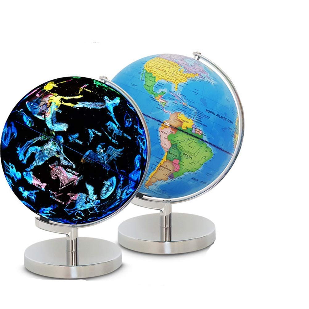 Illuminated World Globe Rotating Globe World Map Educational Large ...