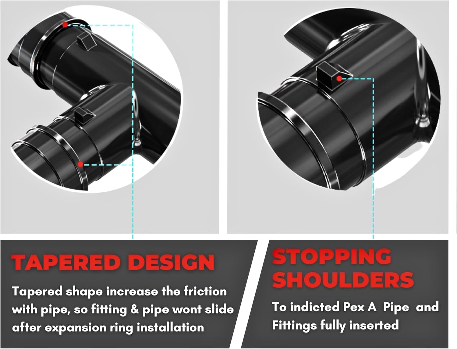 Snapklik.com : Vigolix Poly PEX-A Expansion Fittings 3/4 Inch Tee