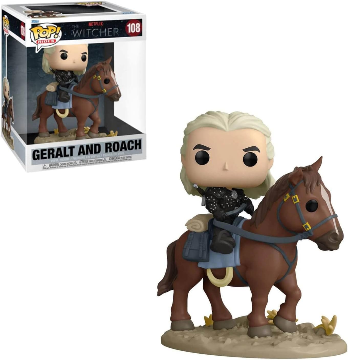 POP! Ride Deluxe Figurine en vinyle Pop exclusive Geralt and Roach ...