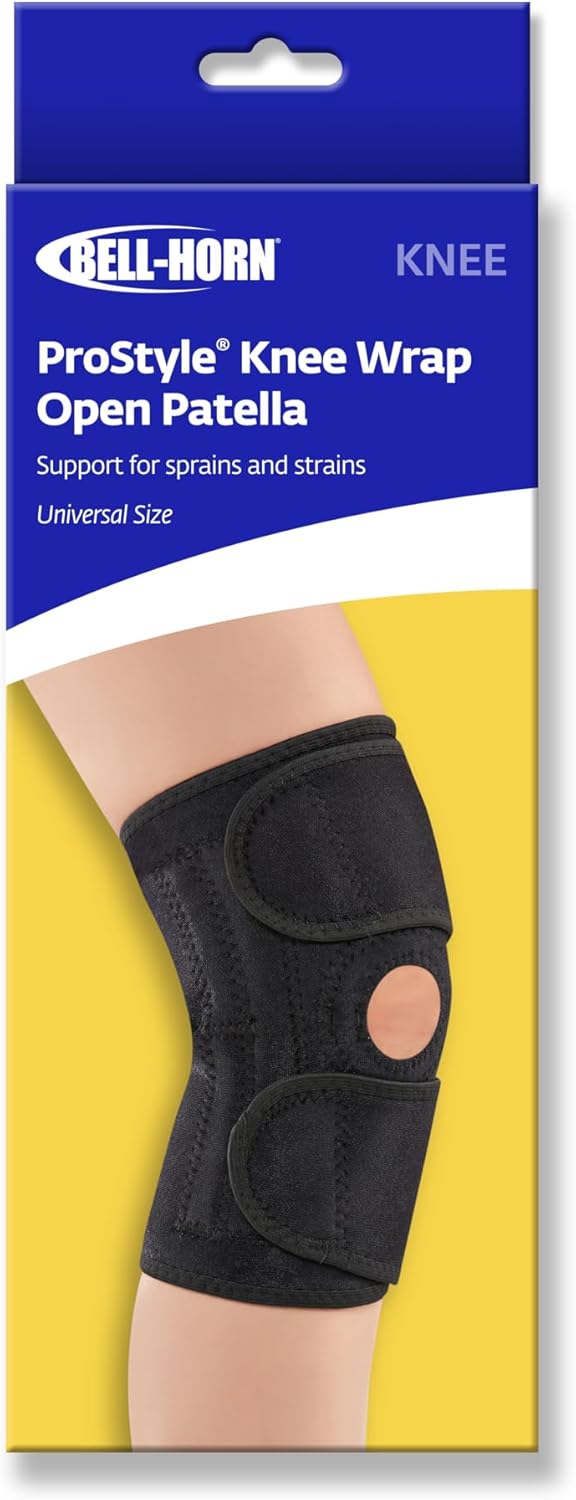Amazon.com: Bell-Horn Prostyle Knee Wrap Open Patella in Black : Health ...