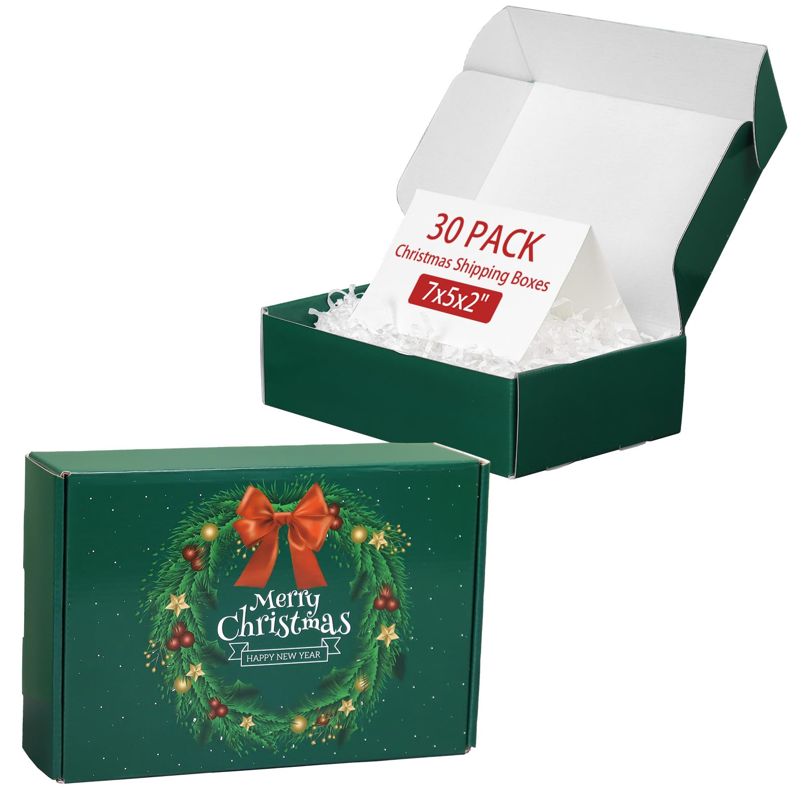 Amazon.com: 7x5x2 Inches Small Christmas Shipping Boxes, 30 Pack ...
