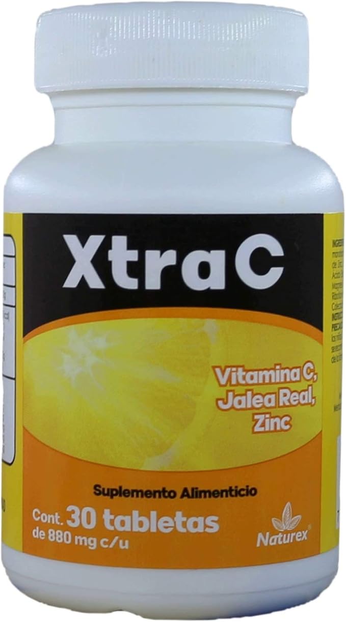 Xtra C tabletas - vitamina C, Jalea Real, Zinc - 30 tabletas. : Amazon ...