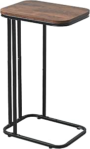 Amazon.com: KJGKK C Shaped End Table, 26.6 inches High Small Side Table ...
