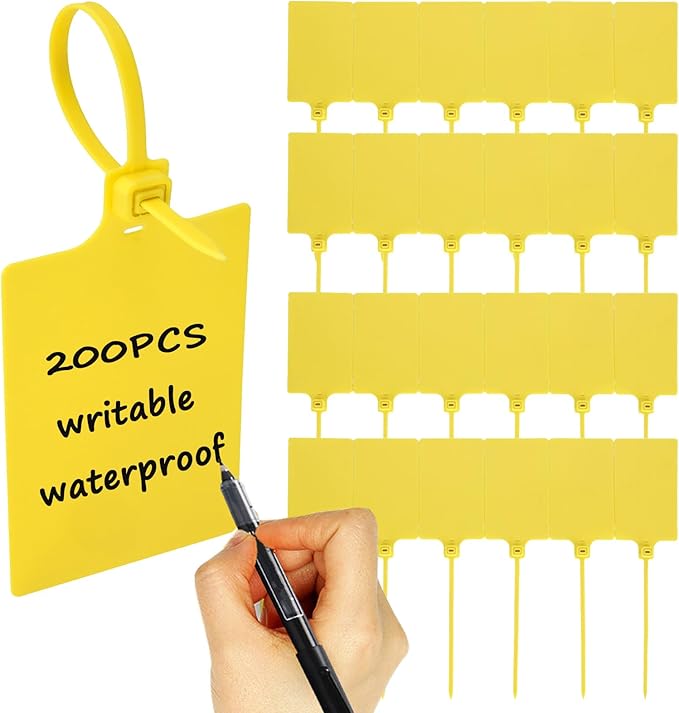 Amazon.com : Acrux7 200 PCS Plastic Tags for Labeling, Waterproof ...