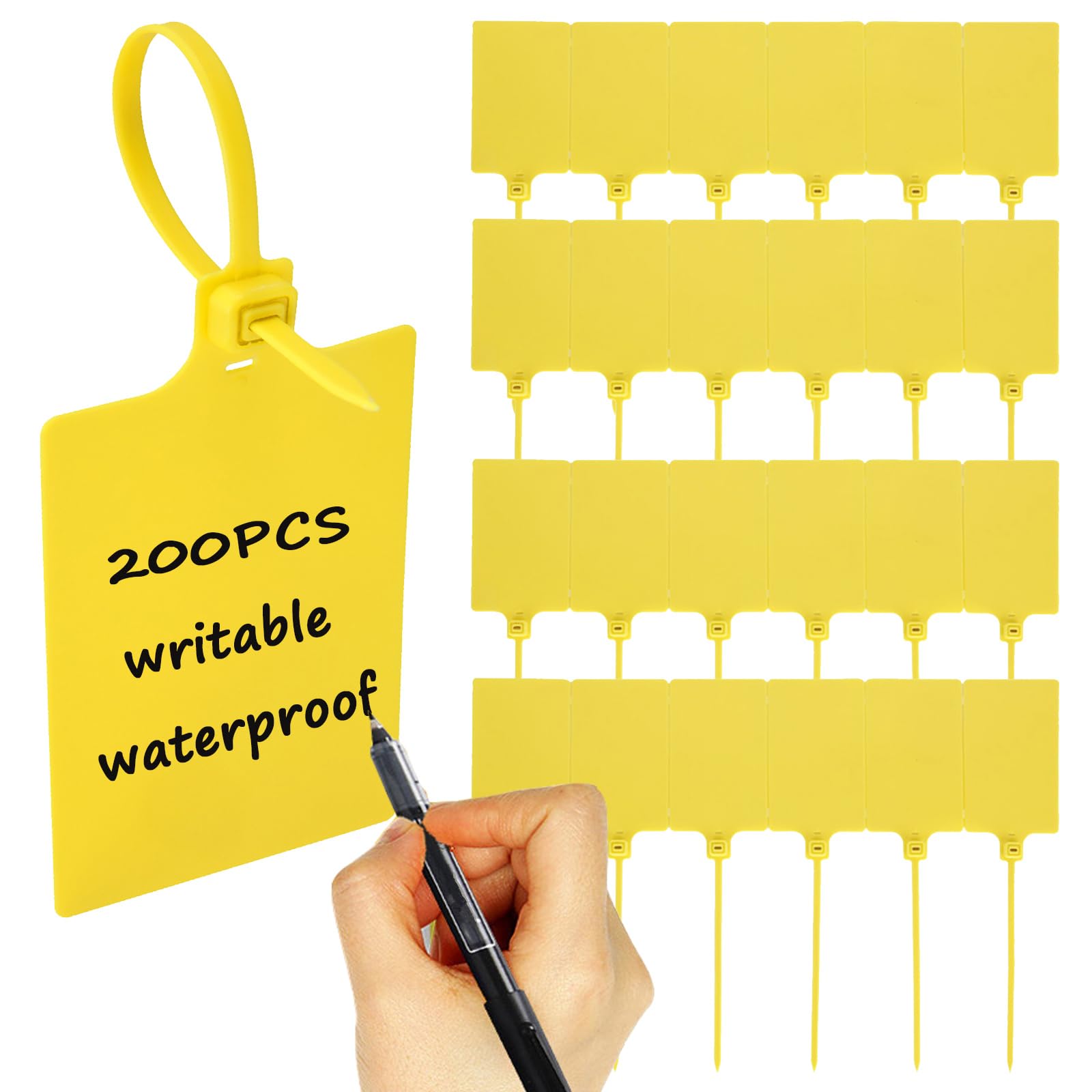 Amazon.com : Acrux7 200 PCS Plastic Tags for Labeling, Waterproof Tags ...