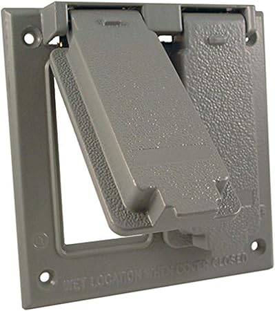 Hubbell-Bell 5145-0 Weatherproof Cover 4-1/2 in L X 4-9/16 in W, Gray ...