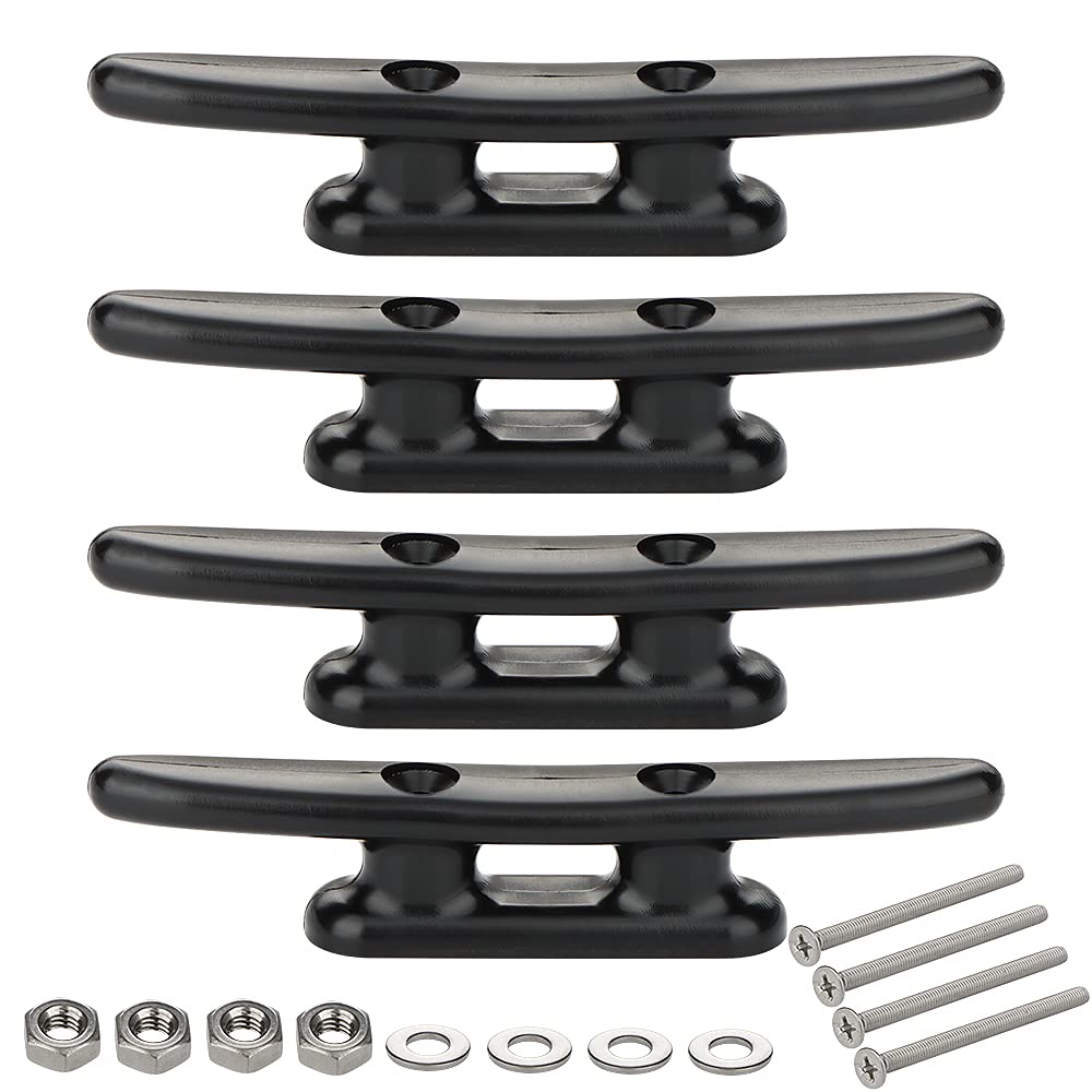 VTurboWay 4 Pack 4" Nylon Boat Cleat Dock with Stainless Steel Screws ...