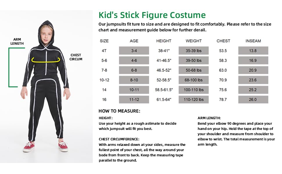 Snapklik.com : HSCTEK Light Up Stick Figure Costume Kids, Led Stick Man ...