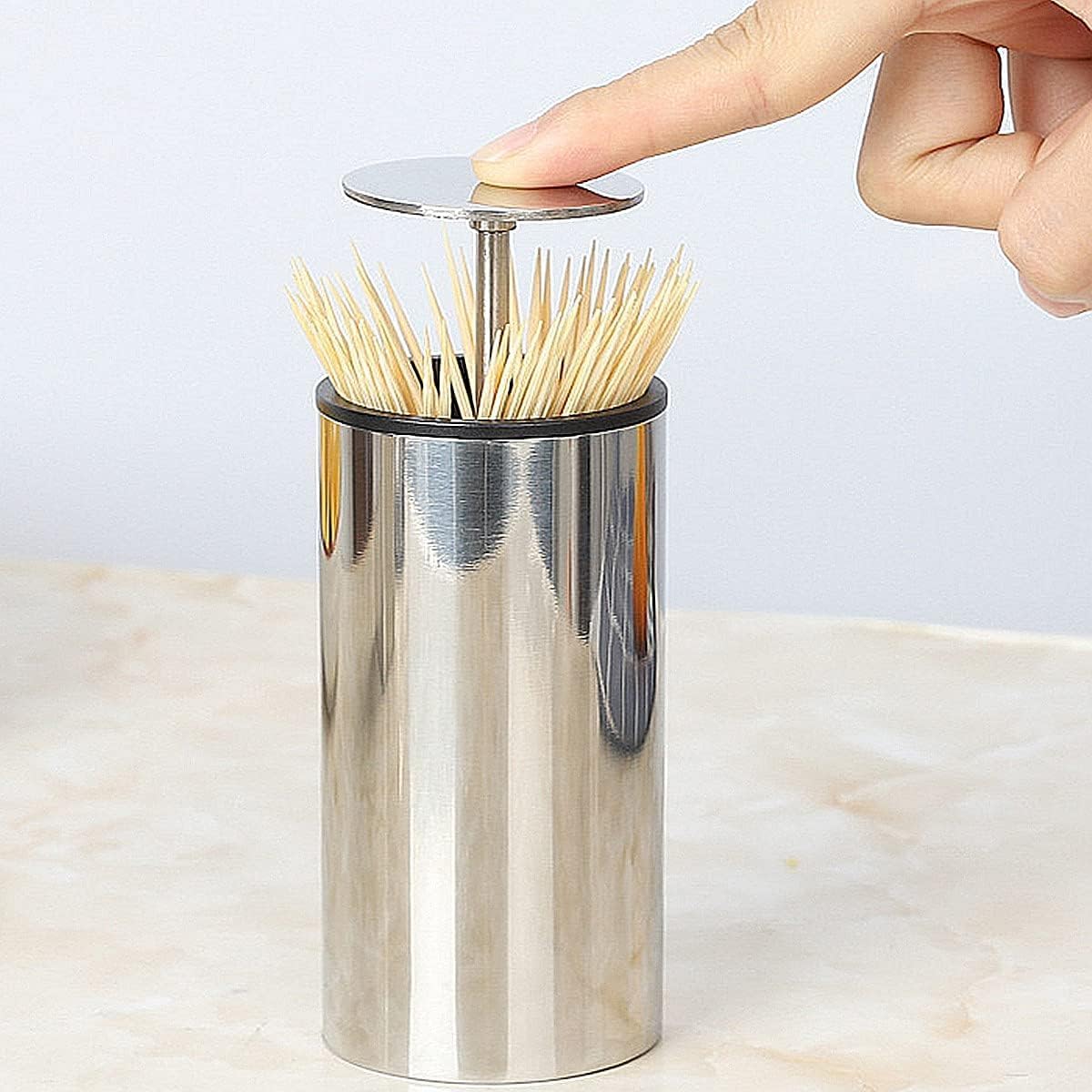 Amazon.com: SUNTRADE Stainless Steel Toothpick Holder Dispenser: Home ...