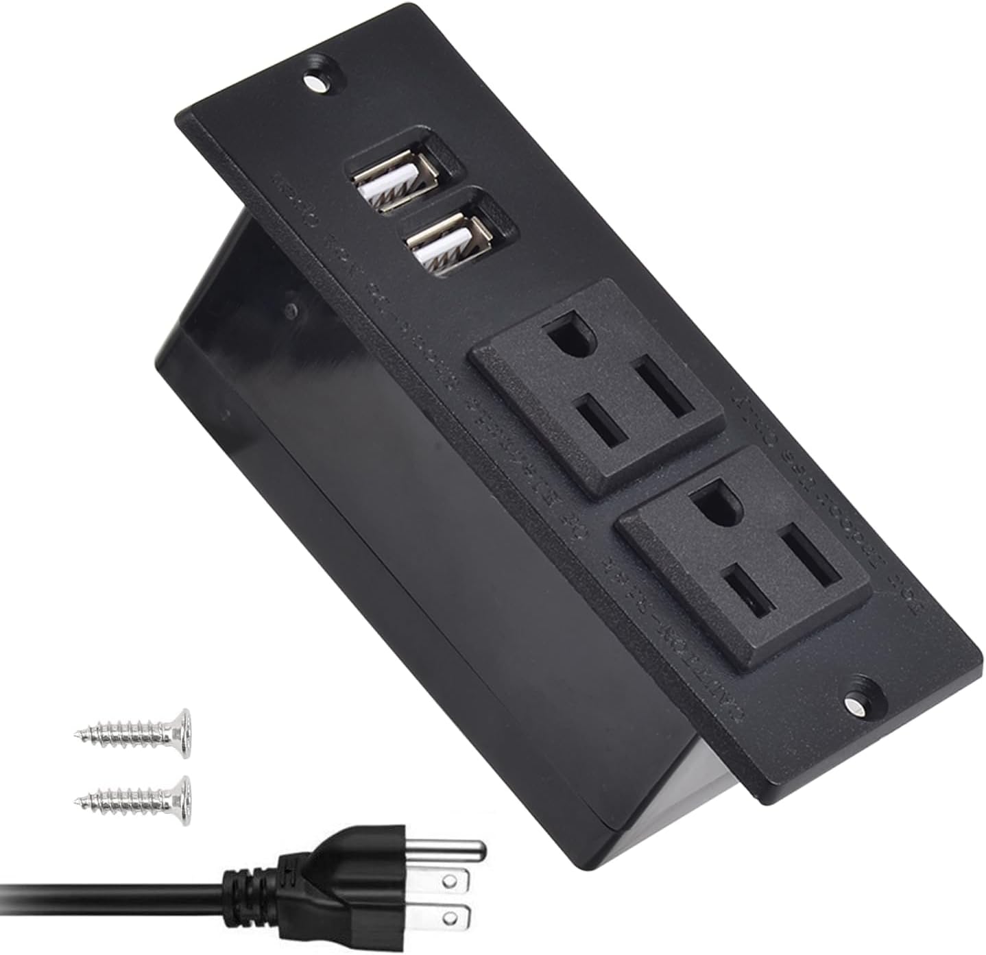 Amazon.com: Recessed Power Strip with USB Flush Mount Power Outlet ...
