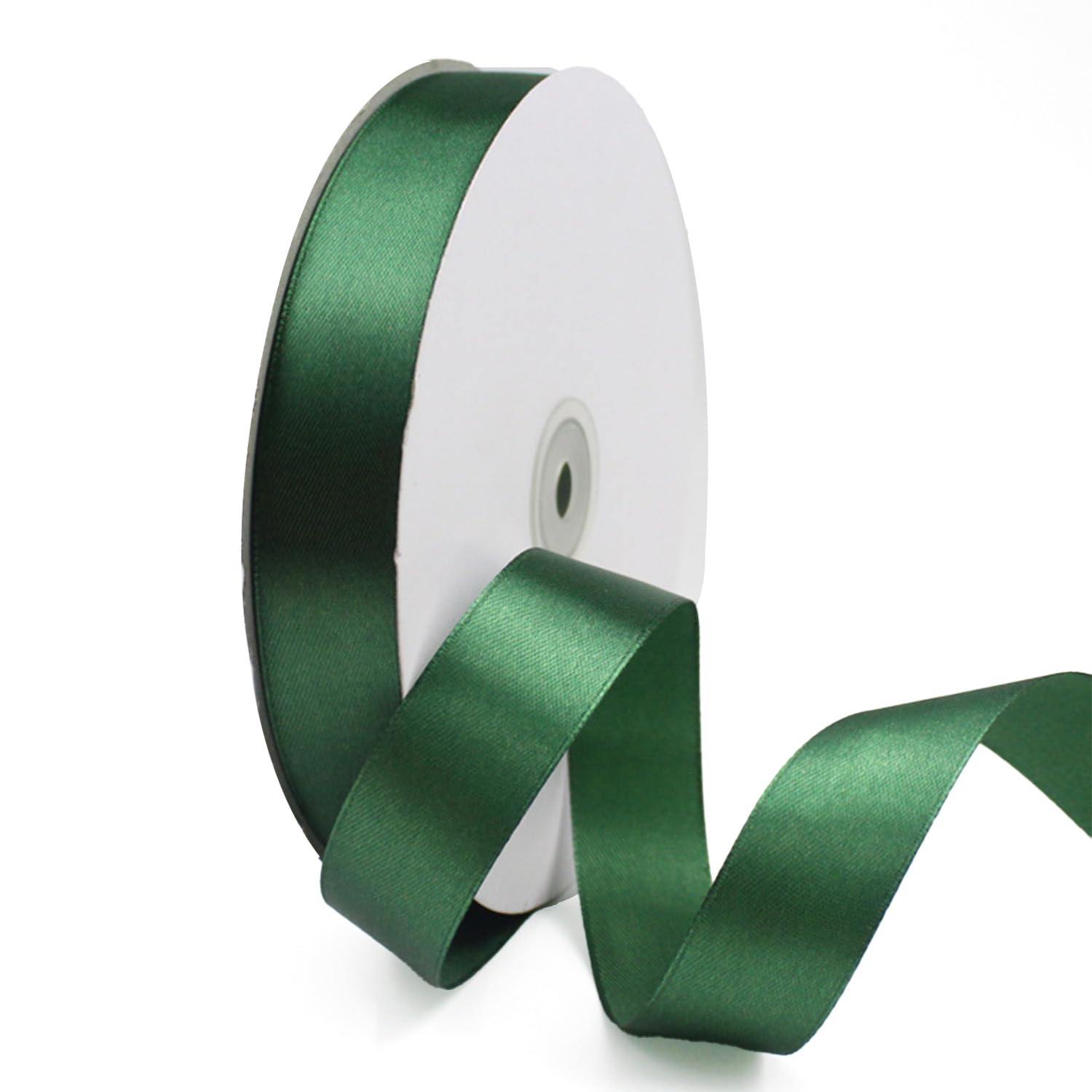 Dark Green Ribbon - 25mm Width (1") Satin Ribbon 91 Meters (Full Reel ...
