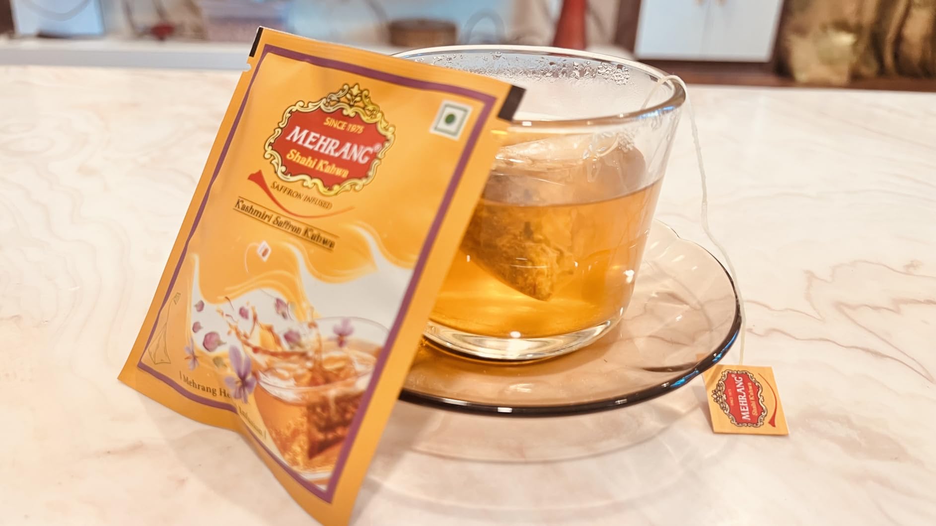 Mehrang Kashmiri Saffron Kahwa, Traditional Kashmiri Kahwa, 1 Box with ...