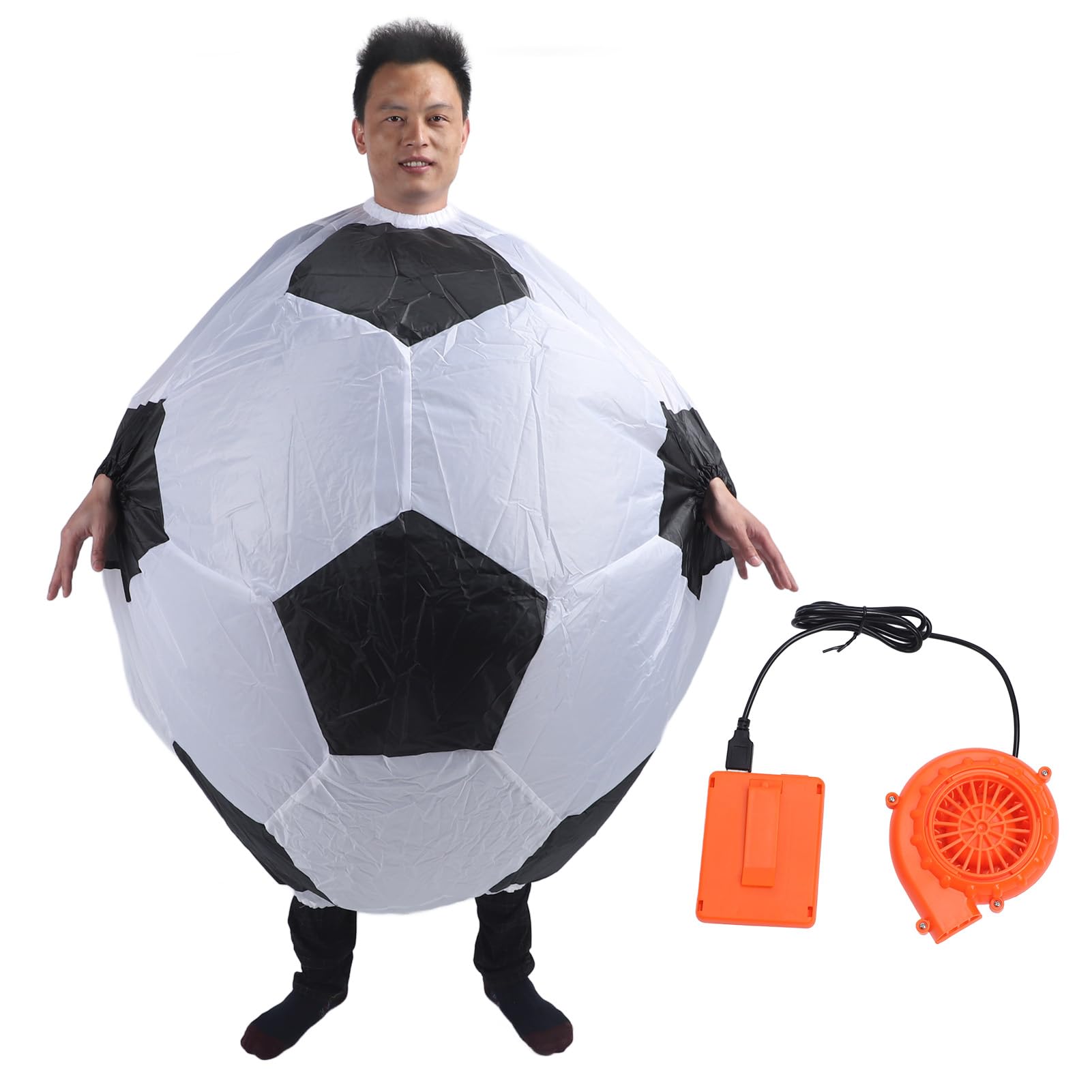 Inflatable Football Costume American Footballer Men's Fancy Dress