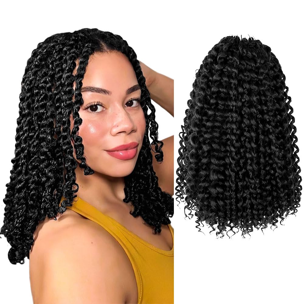 Amazon.com : SERENDIPA 12 Inch Water Wave Crochet Hair, Short Bohemian ...
