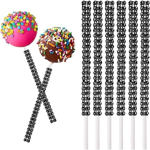Amazon.com: 25 PCS Bling Cake Pop Paper Sticks, Glitter Rhinestone ...