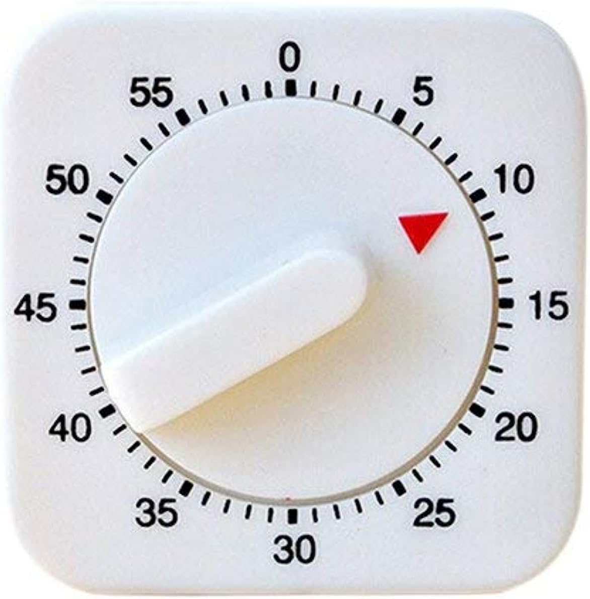 Janerpsa Novelty White Square 60-Minutes Mechanical Timer Countdown ...