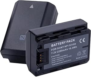 Amazon.com: 2-Pack NP-FZ100 Battery replacement Compatible for Sony Alpha A1, A9 II, A7R III ...