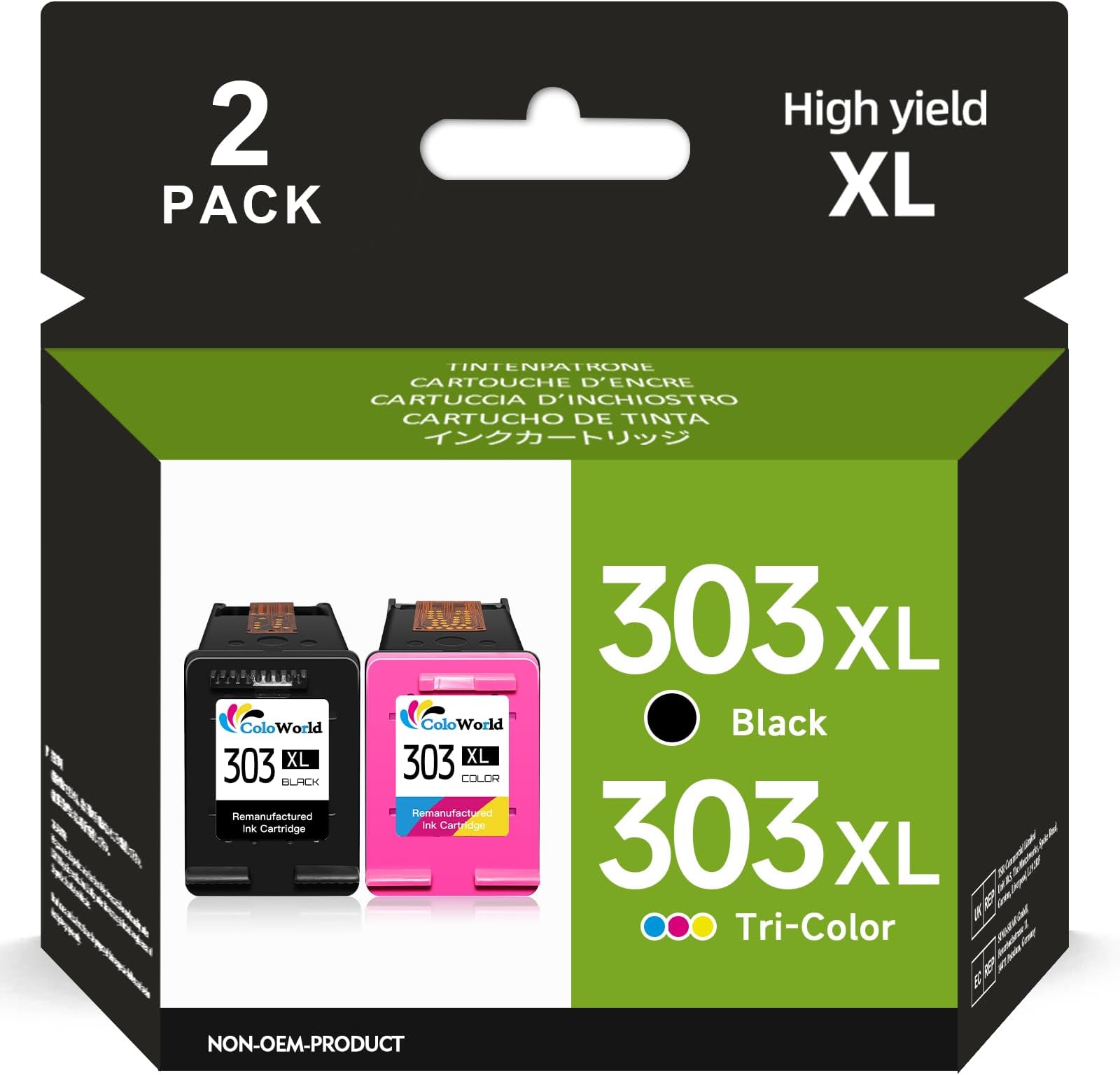 303 Cartouches d'impression, 303XL Reconditionné pour HP 303 Cartouches ...