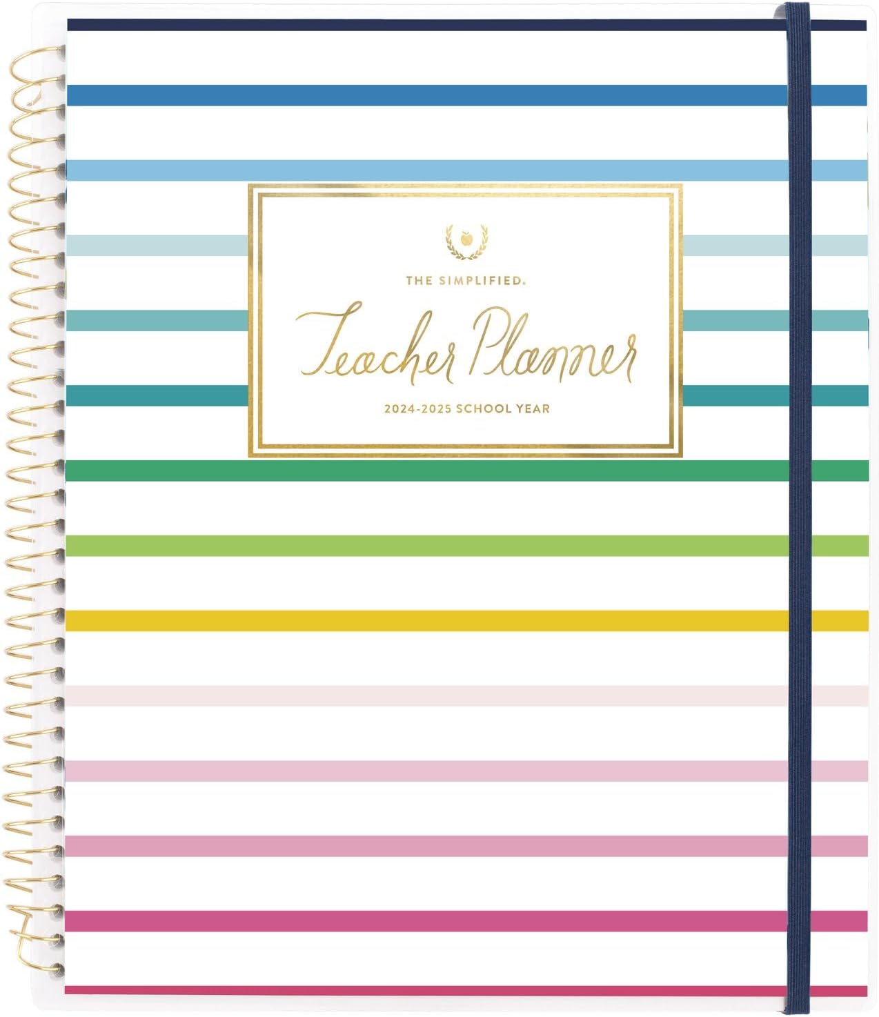 Amazon.com : Teacher Planner 2024-2025 Academic Year - Pastel Stripes ...