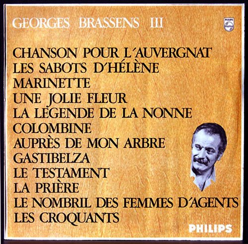 Philips 844.752 - Brassens n° 3 : Chanson pour l'Auvergnat, Les Sabots ...