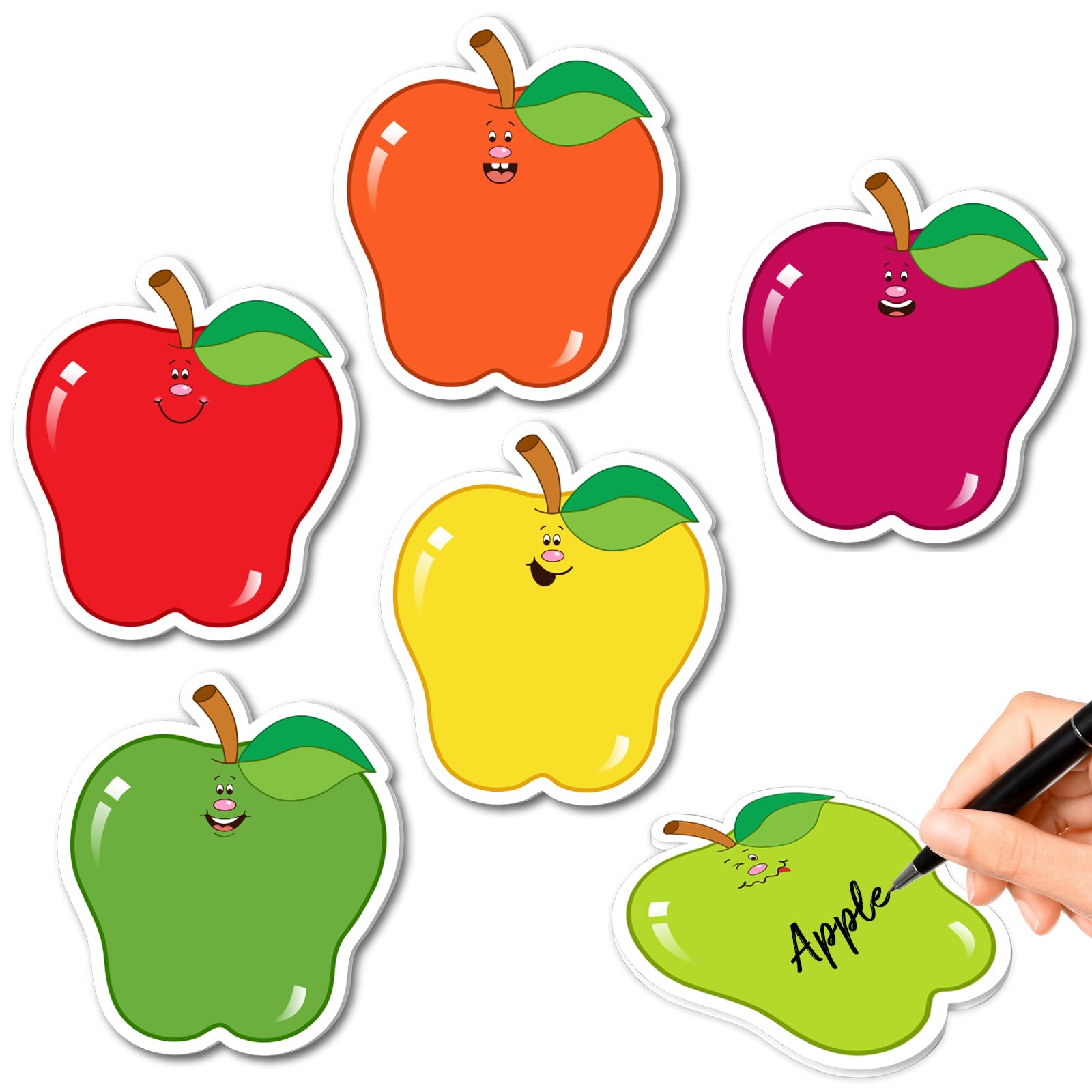 Amazon.com : AnyDesign 480 Sheets Apple Sticky Notes Apple Shape Post ...