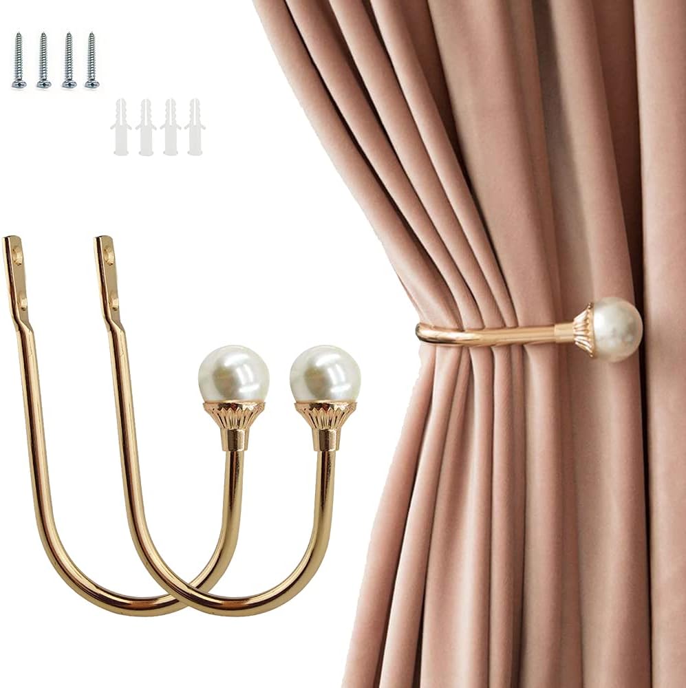 Amazon.com: UFURMATE Curtain Tiebacks, 2Pcs Metal Creative Curtain ...