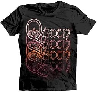 Amazon.com: Queen Repeat Logo T-Shirt Black : Clothing, Shoes & Jewelry