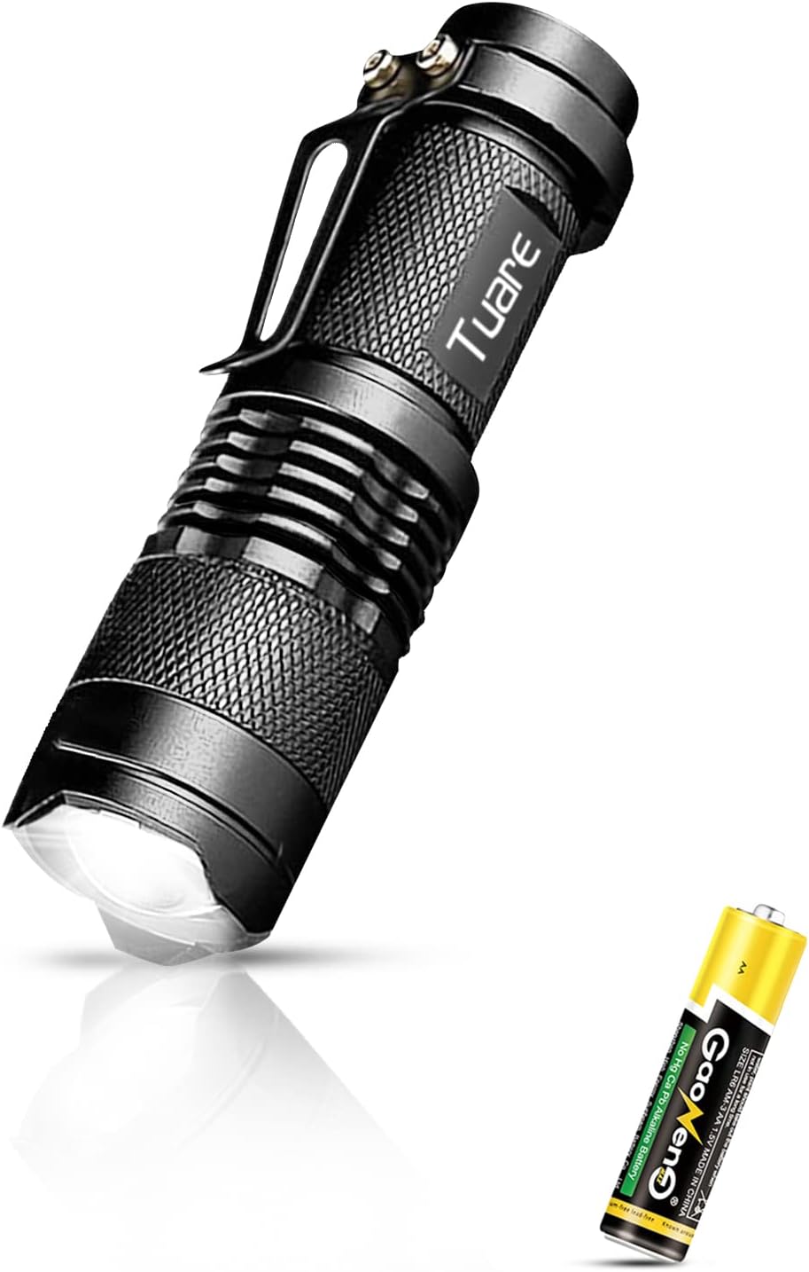 tuare Small LED Torch with AA Battery, 300 Lumens Small Torch LED Super ...