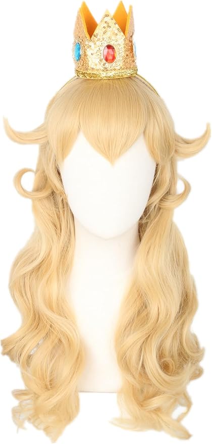 Amazon.com: Topcosplay Women's Princess Cosplay Wig and Crown Golden ...