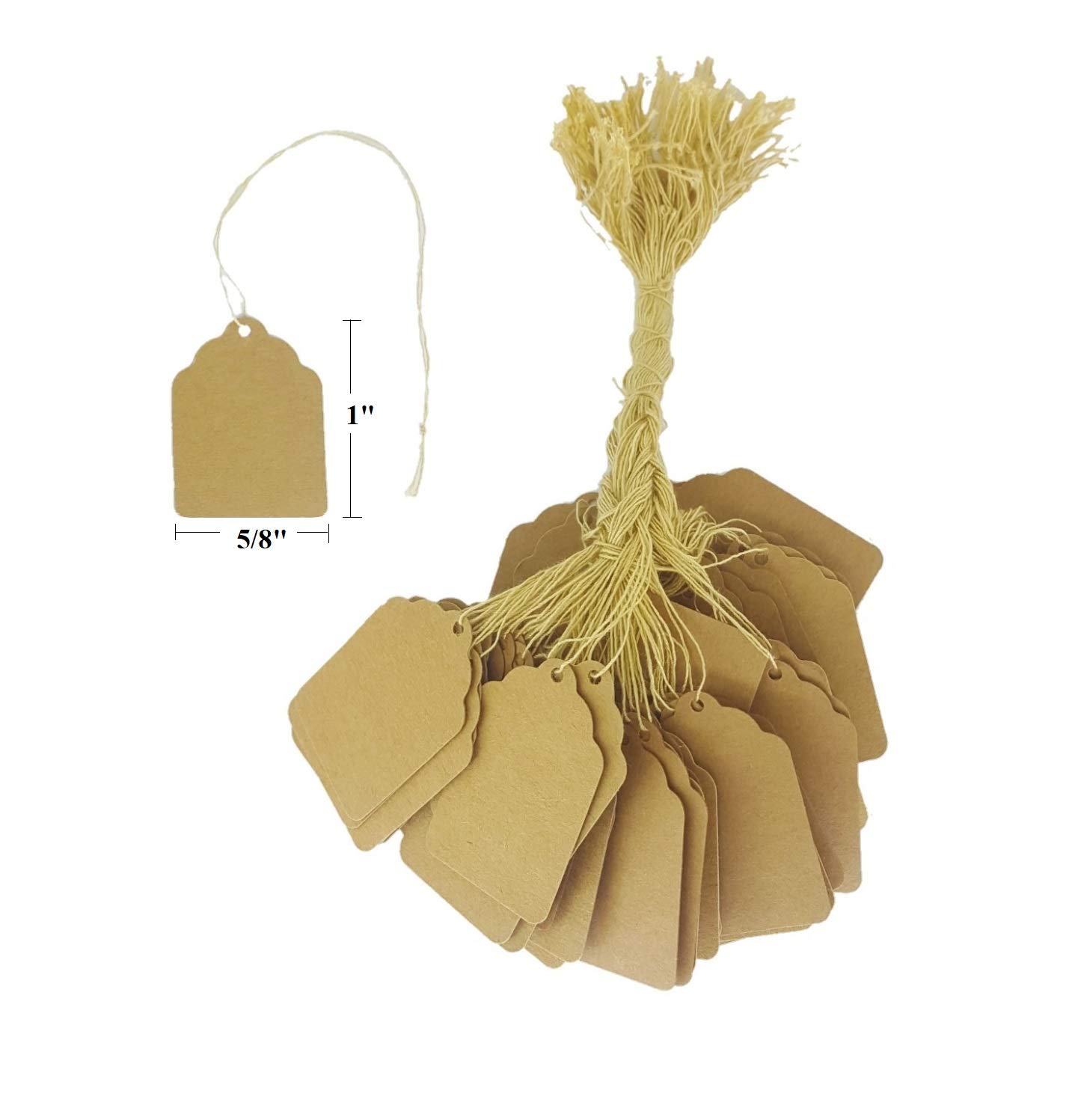 Amazon.com: 100 Pcs of Paper String Tags, Price Tags, Elegant String ...