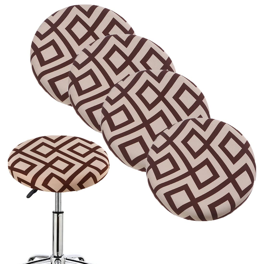 Amazon.com: Bifaunvogel Round Stool Covers 4 Pack Round Bar Stool ...