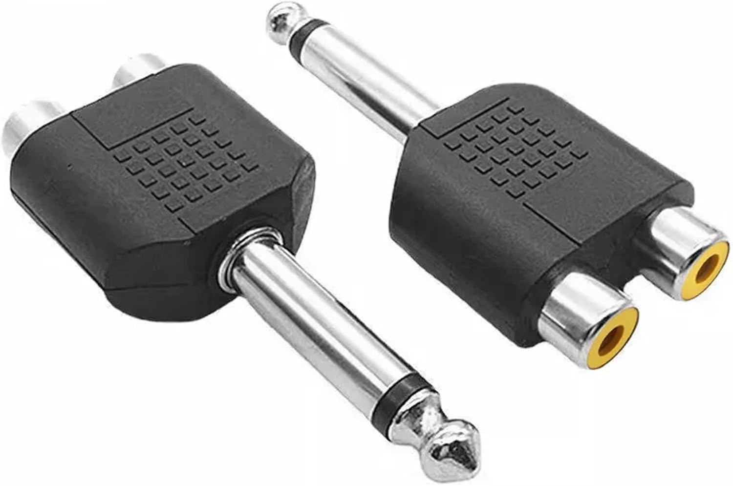 Amazon.com: VCIMZUL 5/20PCS 6.5mm Mono Male Plug to 2 RCA Female Jack Y ...