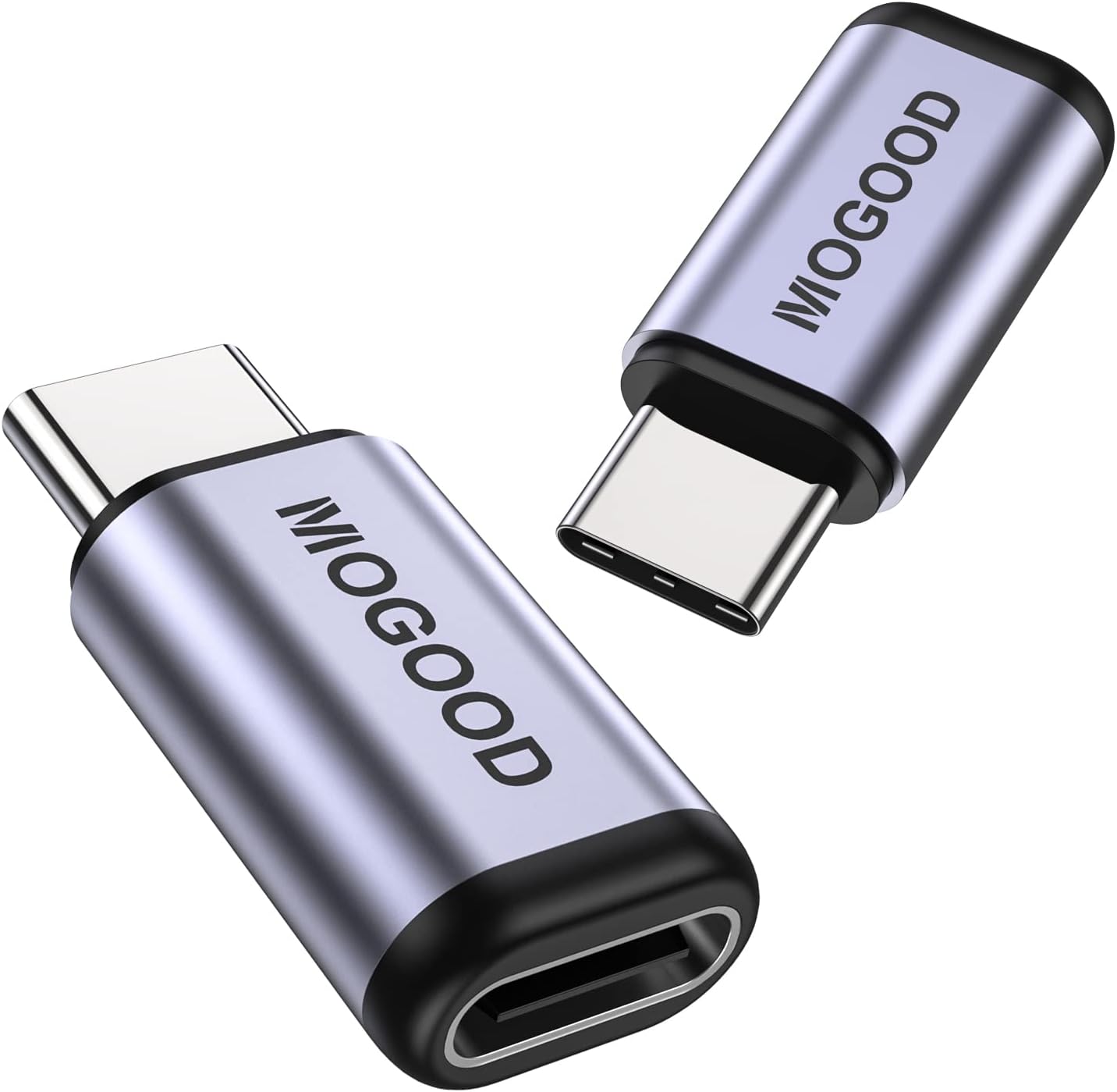 MOGOOD USB-C Male to Female Adapter - 2 Pack, 100W Fast Charging/40Gbps ...
